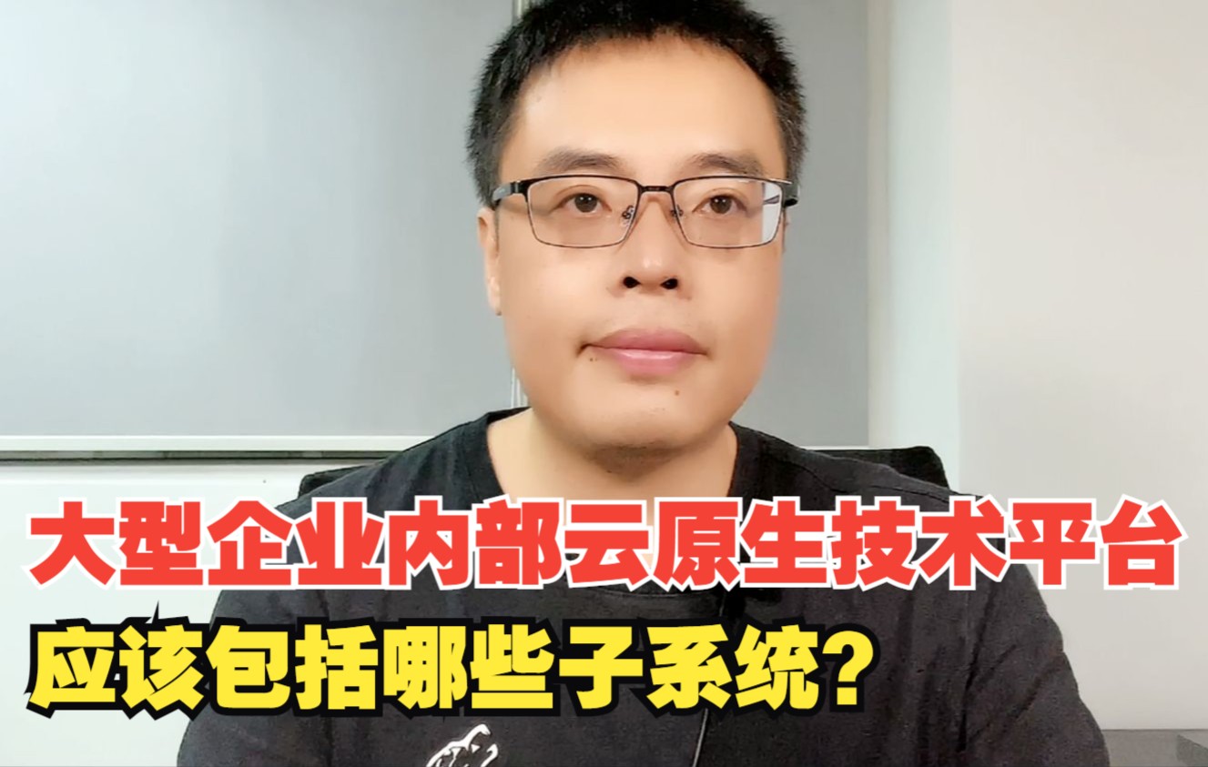 大型企业内部云原生技术平台建设-具体包括哪些子平台和应用?