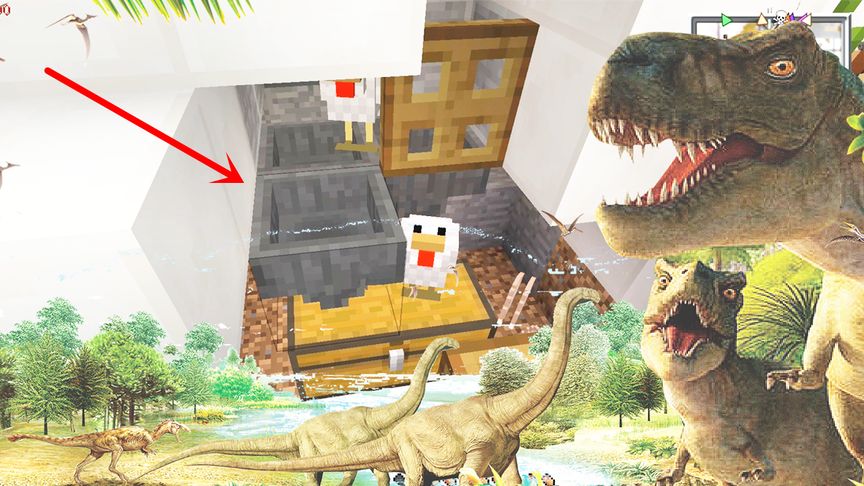 秀色解说 我的世界侏罗纪公园2第142期 改造好漏斗箱子