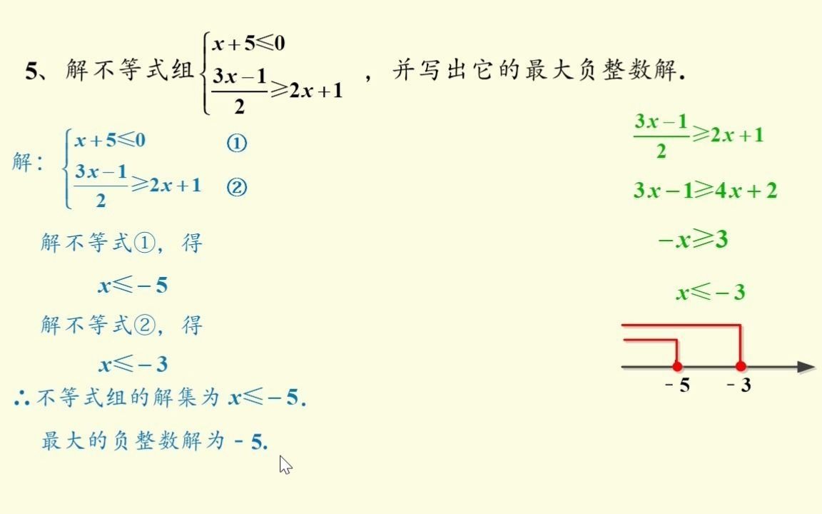 中考冲刺:解不等式组的常考题型