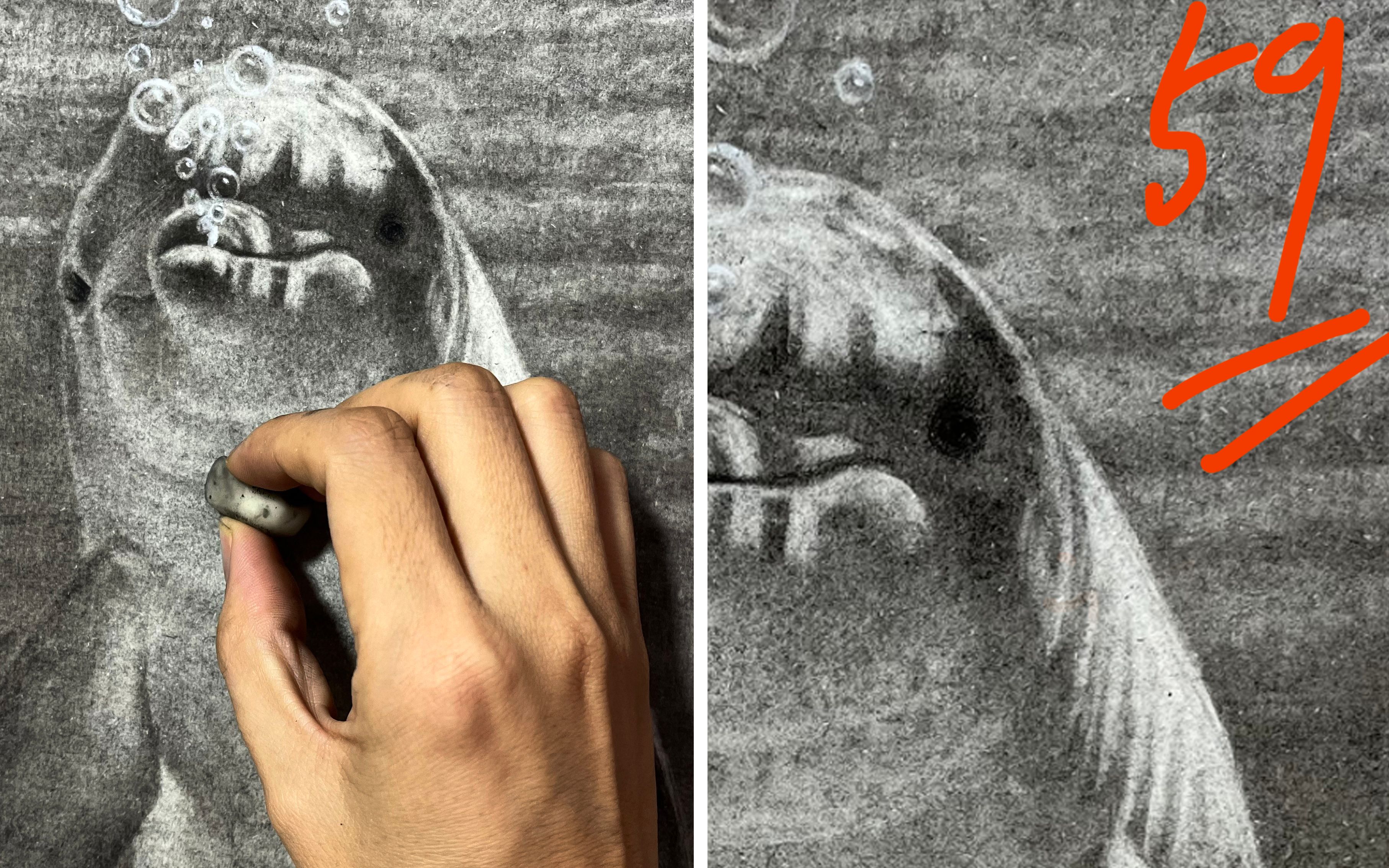 用橡皮画了幅画,明明觉得挺好的,但被判不及格,你说这合理吗