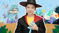 用画笔diy自制海底世界 带芭比一起看鲨鱼 创意手工