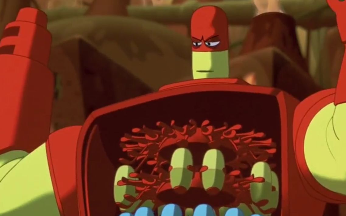 动画展示当病毒侵入人体内,体内细胞与病毒较量,科普人体科学