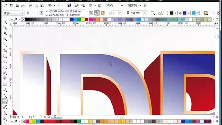 №-CorelDRAW立体字教程_cdr实例字体怎么设计立体字教程_平面设计