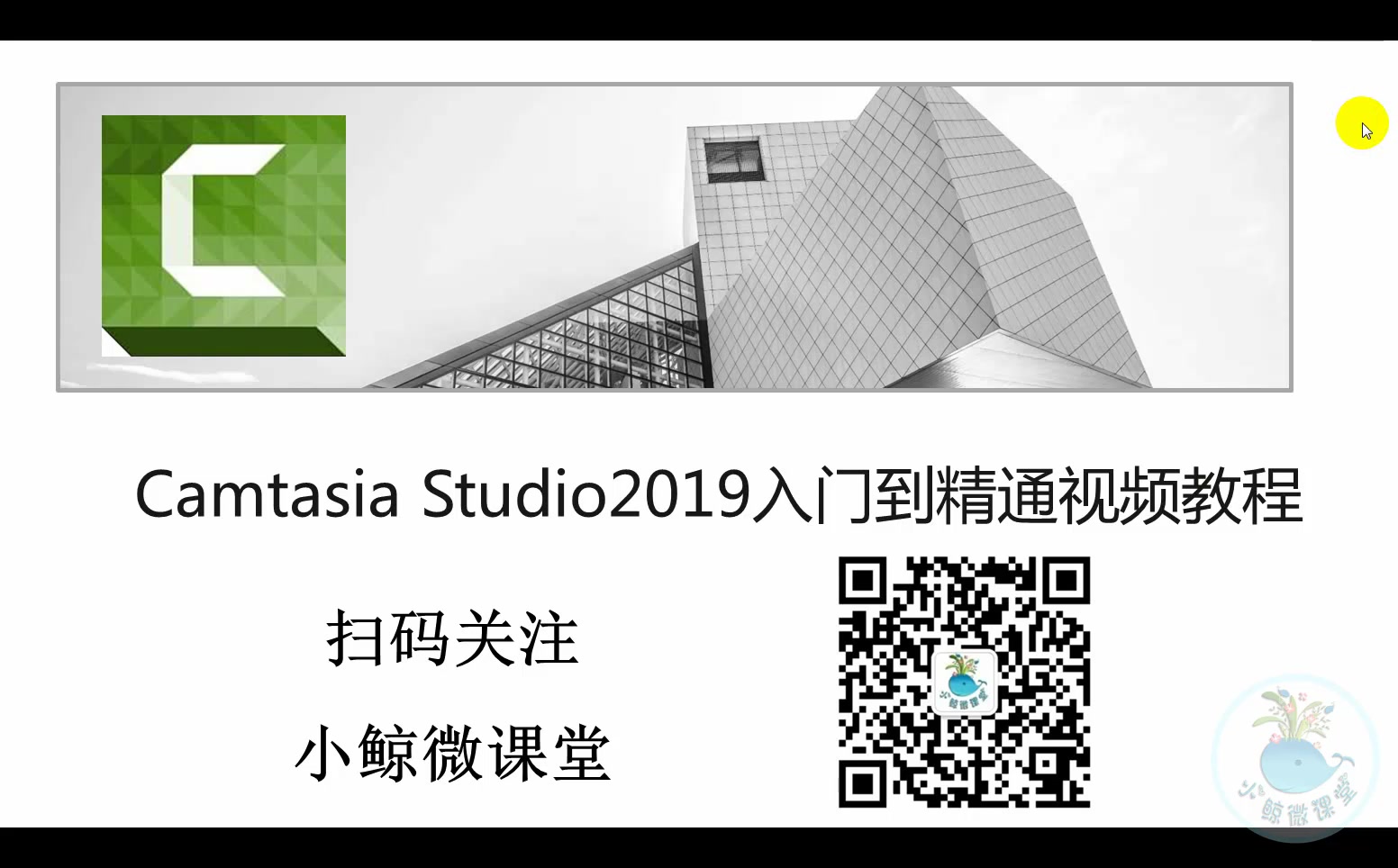 Camtasia Studio 2019新版从入门到精通视频教程 第1课1-1 软件介绍...