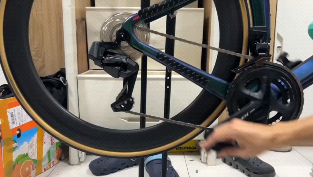 轮峰圈刹电变装好了,看看实际效果如何