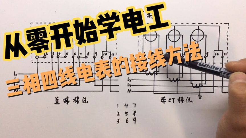 从零开始学电工:三相电度表的接线方法