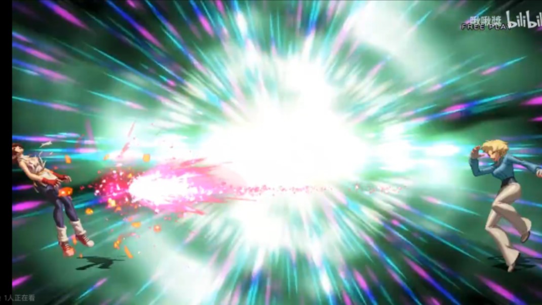 拳皇13 尤莉对战琼斯爆衣名场面