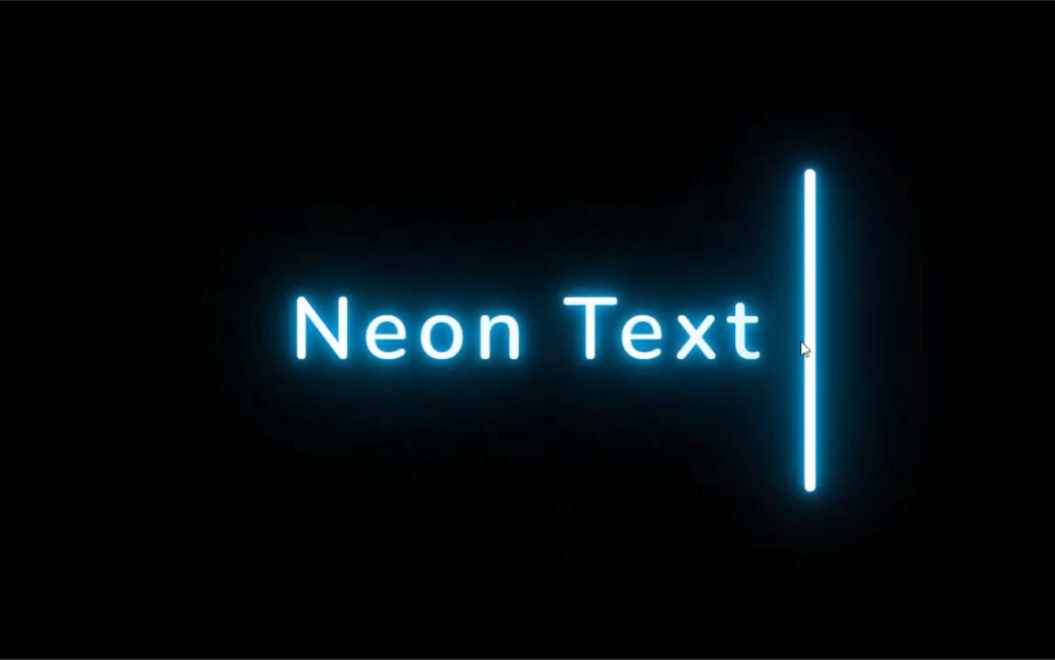 闪烁的霓虹灯文本显示动画效果| Html CSS