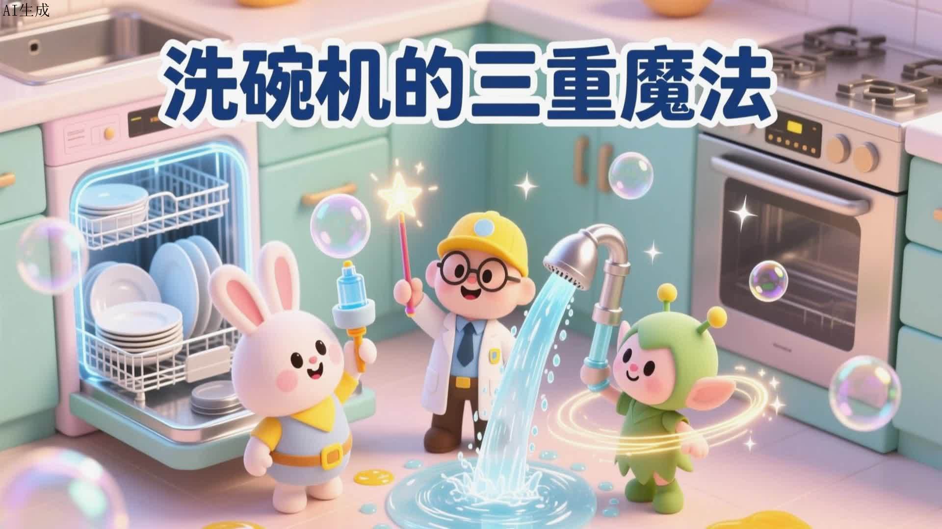 洗碗机工作揭秘 内部清洗过程 去污全过程