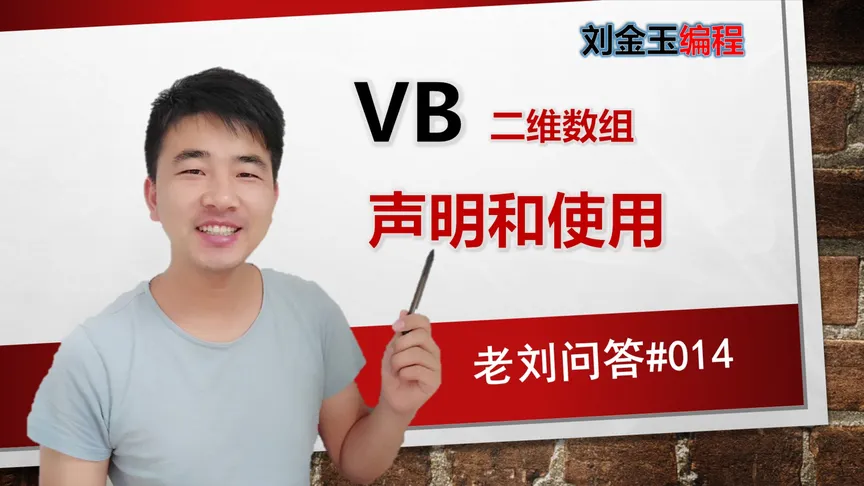 VB二维数组声明和使用,将复杂问题转化为简单问题 老刘问答014