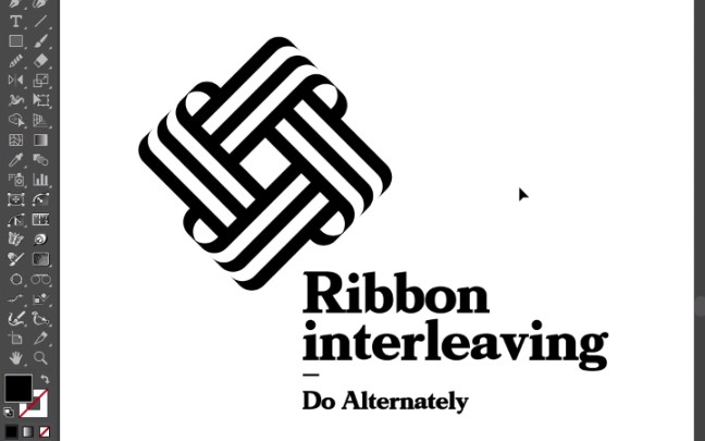 丝带穿插感觉logo怎么设计?手把手教学!