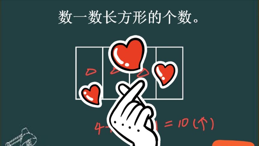 小学数学 【数长方形个数的巧妙方法】一起学起来