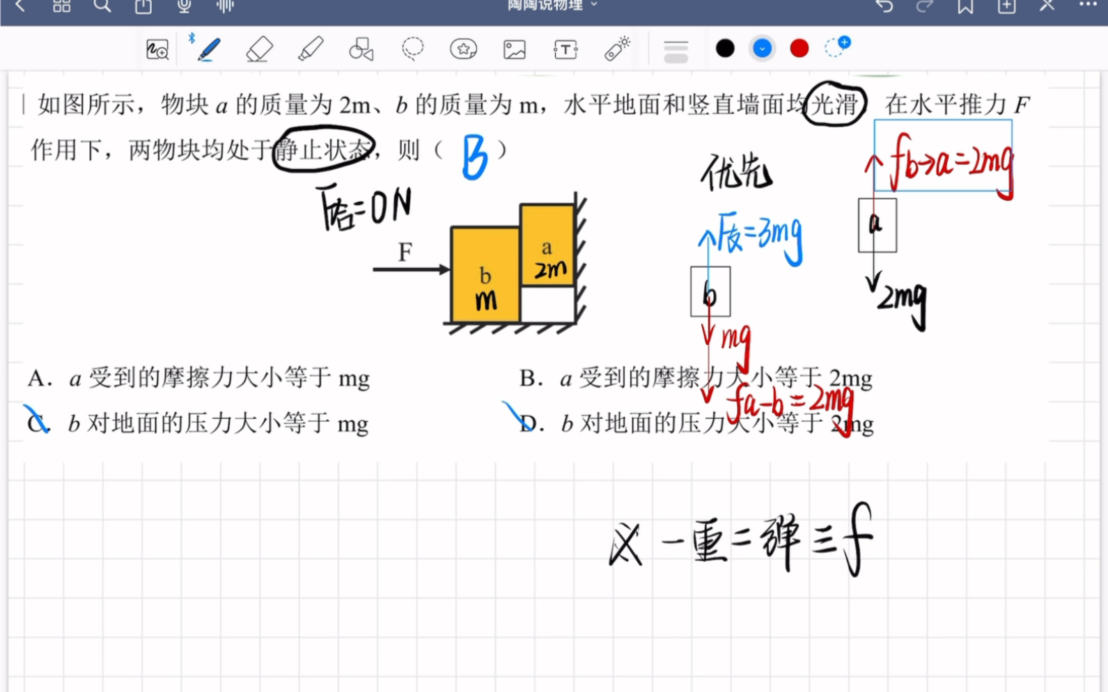 八下力学核心—受力分析