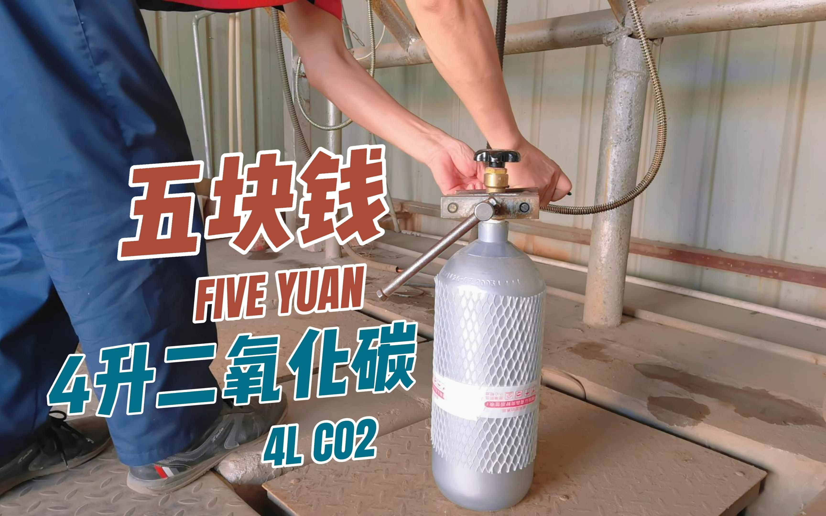 二氧化碳充气难?帅小伙充4升只要5块钱!
