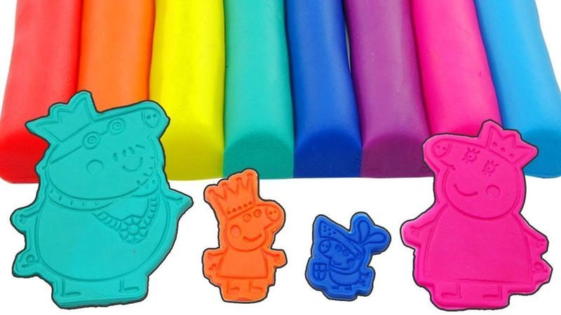橡皮泥玩具系列:用橡皮泥模具做小猪