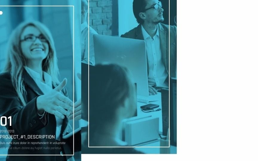 公司项目数据审核的动态文本图片动过渡AE模板