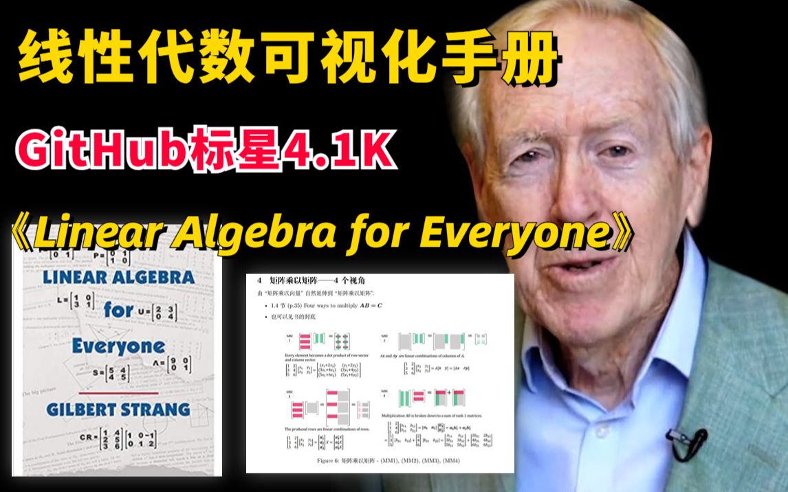 不理解线性代数?三张图让你读懂!线性代数的可视化手册(中文、英文、...