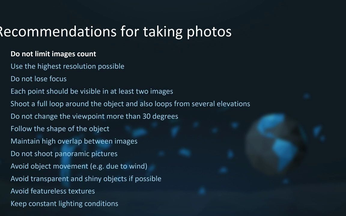 拍摄照片技巧,RealityCapture软件生成3D建模