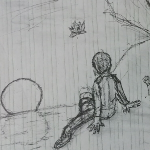 暮风望月 