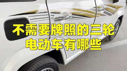 无证也能上路!这些三轮电动车免牌照直接开
