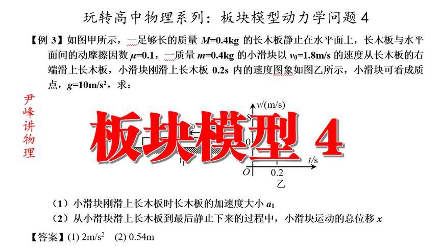 玩转高中物理-板块模型4