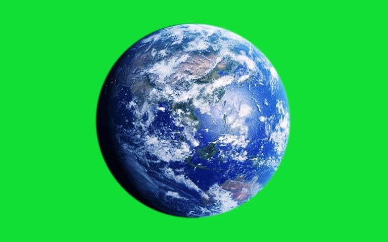 视频素材丨地球旋转绿幕背景抠像视频素材