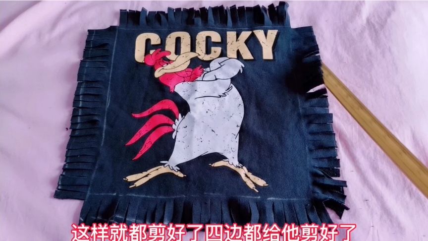 抱枕不用花钱买了,不用一针一线用旧衣服就可以做自带图案完美