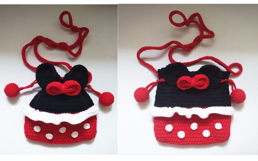 米妮小包包 毛线编织