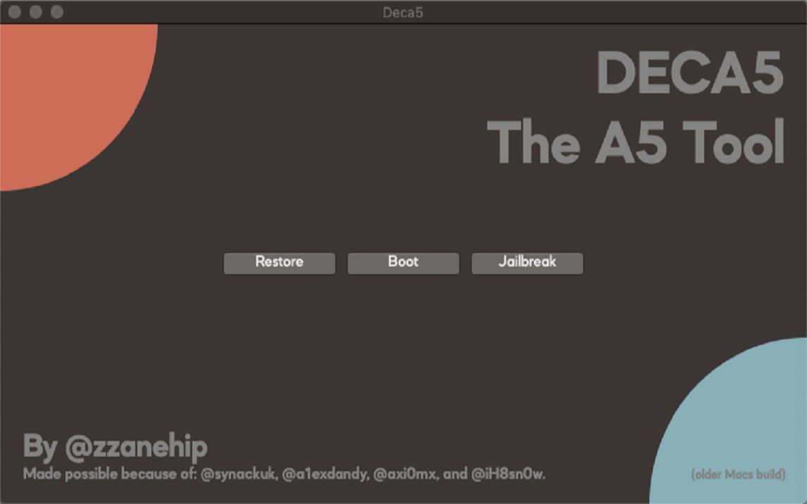 A5、A5X使用Deca5工具降级教程