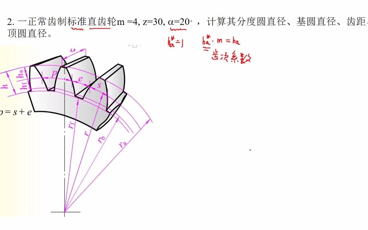 6齿轮几何尺寸计算