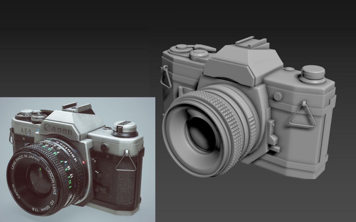 【3Dmax建模】用3dmax制作一个照相机模型,建模新手入门案例教程