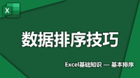 excel基础知识:数据处理中的排序技巧,自定义排序和组合排序