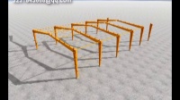 厂房钢结构安装三维效果图设计,建筑钢结构安装视频展示,钢结构动态...