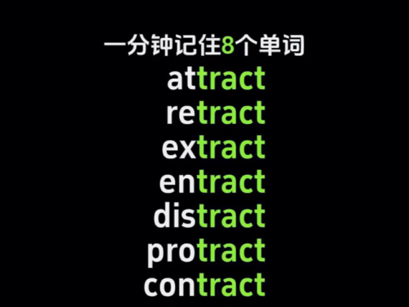 一分钟记住8个单词!词根词缀记忆法!太牛了!