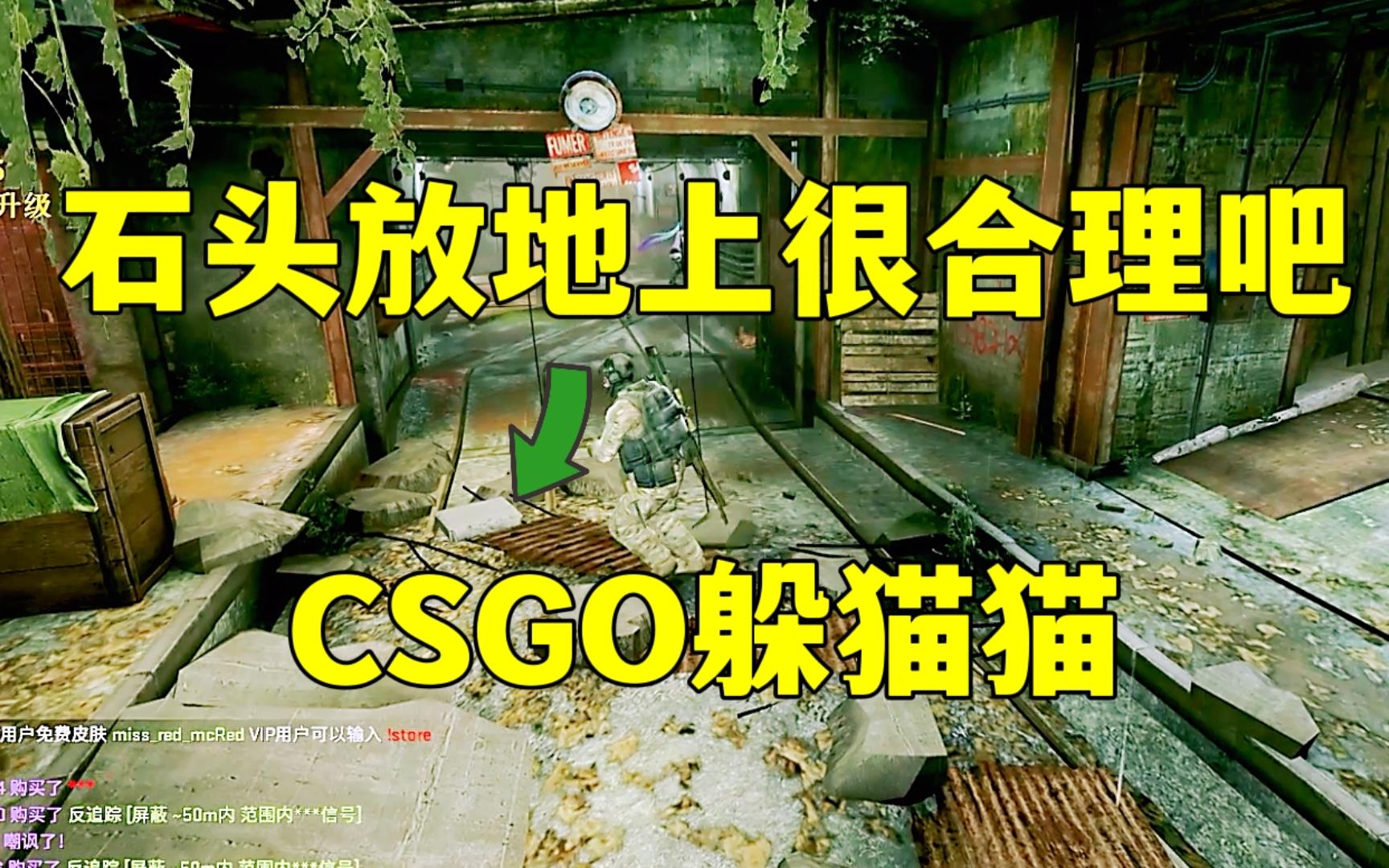 CSGO躲猫猫,石头模型,直接放地上不就合理了,结果。_网络游戏热门...