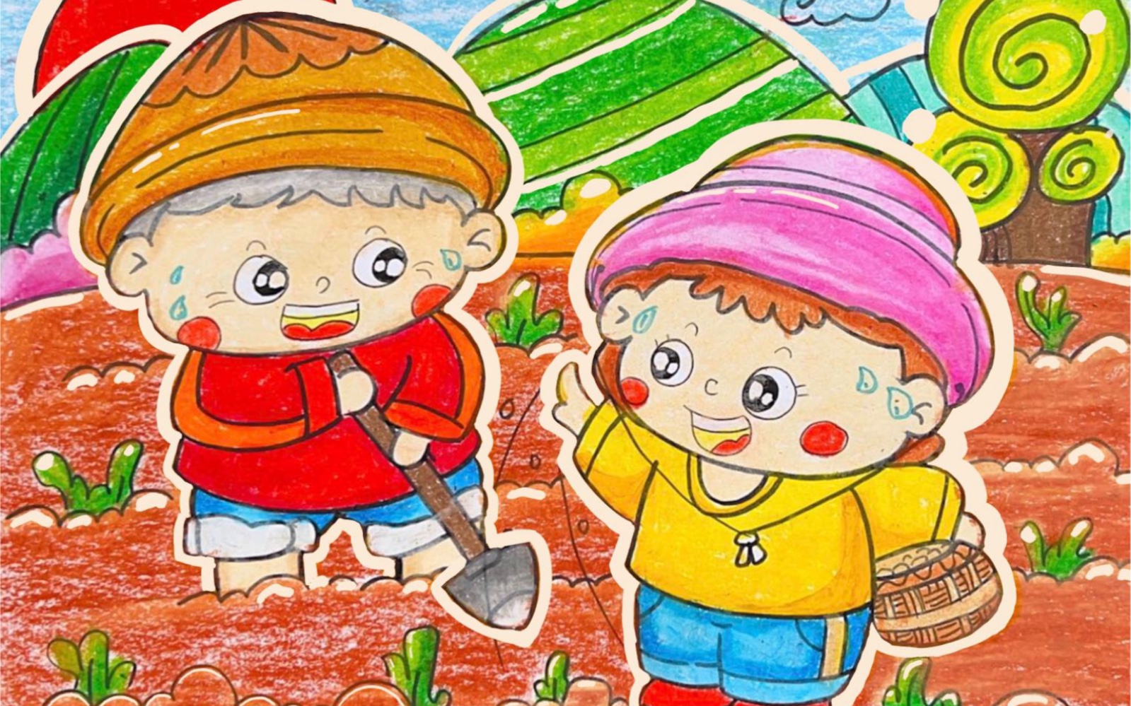 【幼师考编】简笔画:五一劳动节