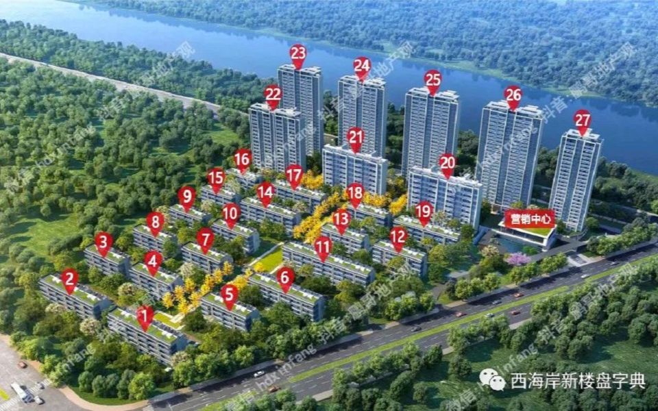 西海岸灵山湾商圈【和达云顶】27号高层135平米 样板间 两梯两户 准...