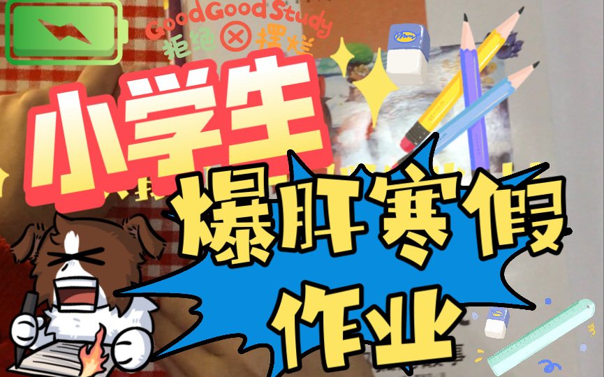 五年级小学生疯狂爆肝寒假作业…