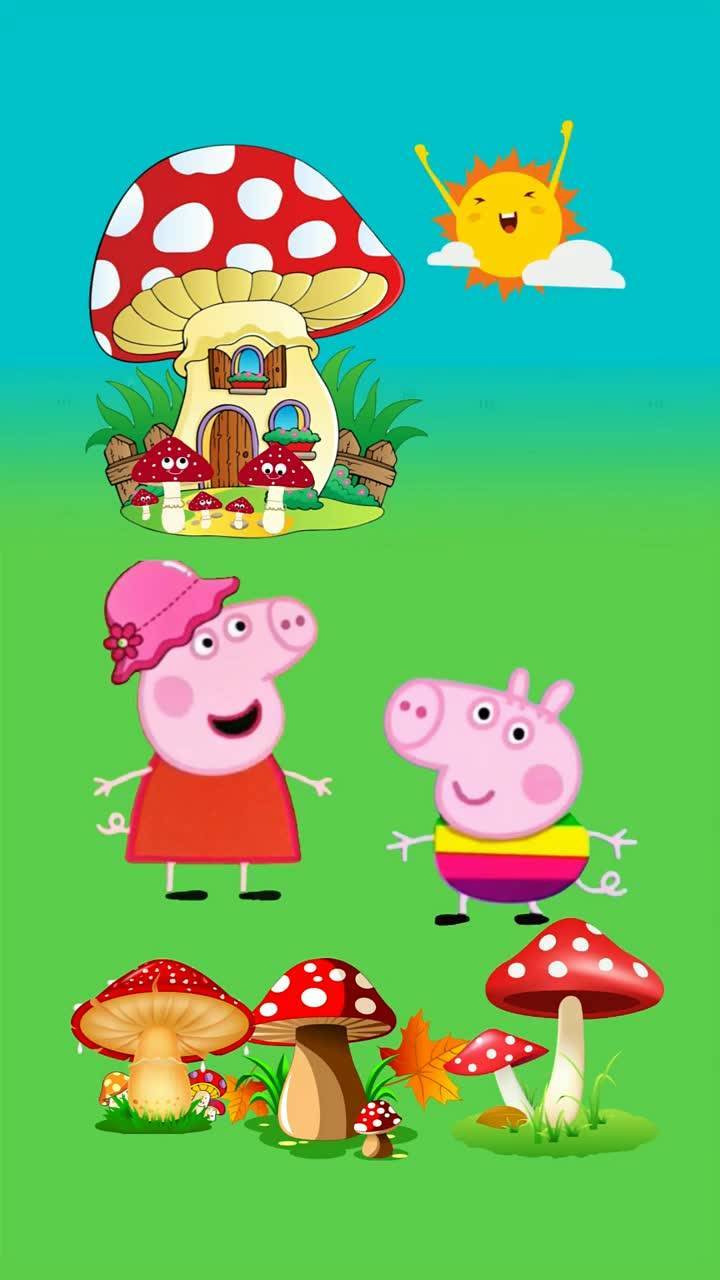 孩子们在森林玩耍时,遇到了许多色彩斑斓的蘑菇