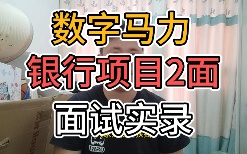 蚂蚁旗下子公司数字马力2面银行项目面试实录