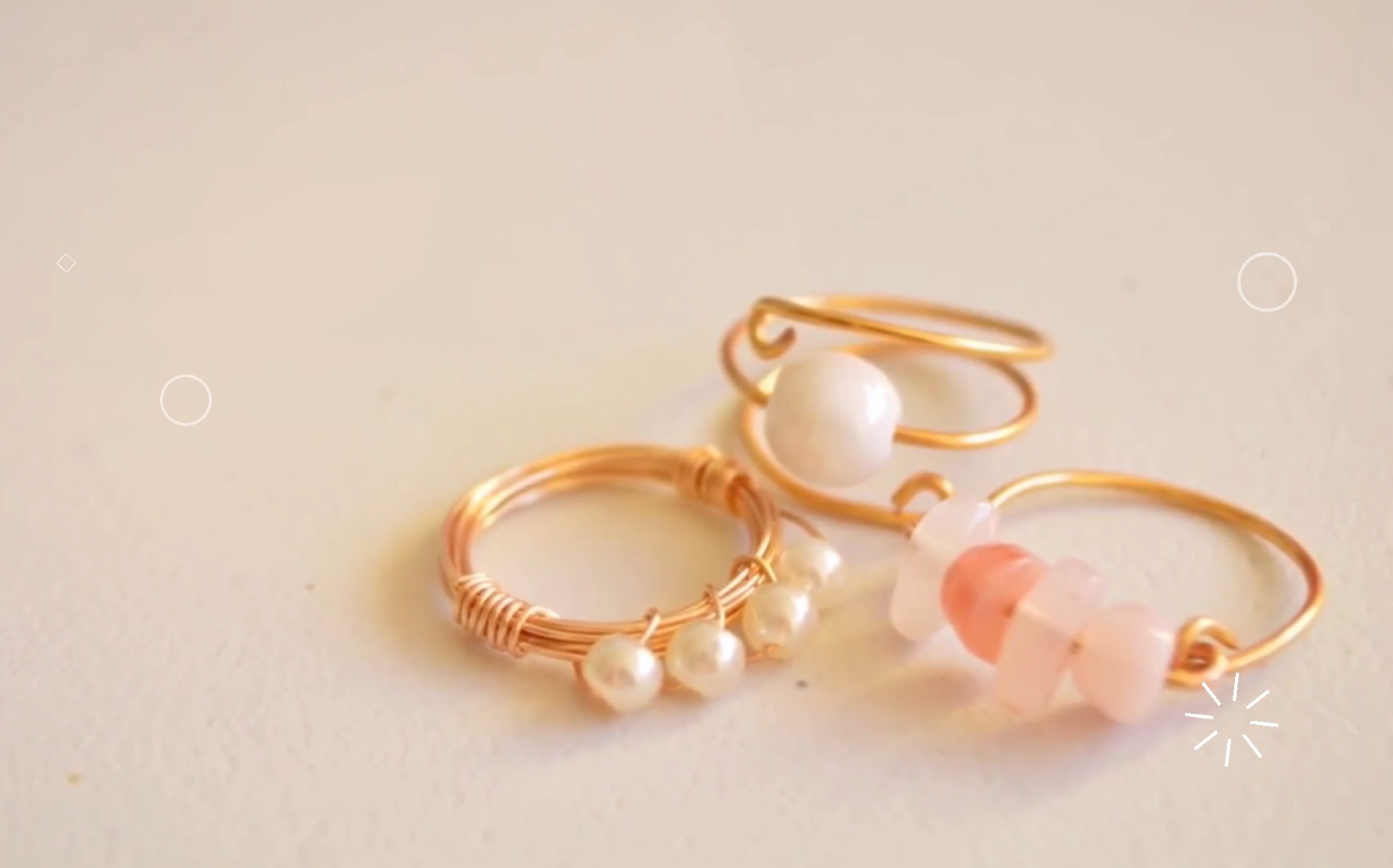 手作戒指 | 少女心小清新戒指 手工制作 首饰教程分享