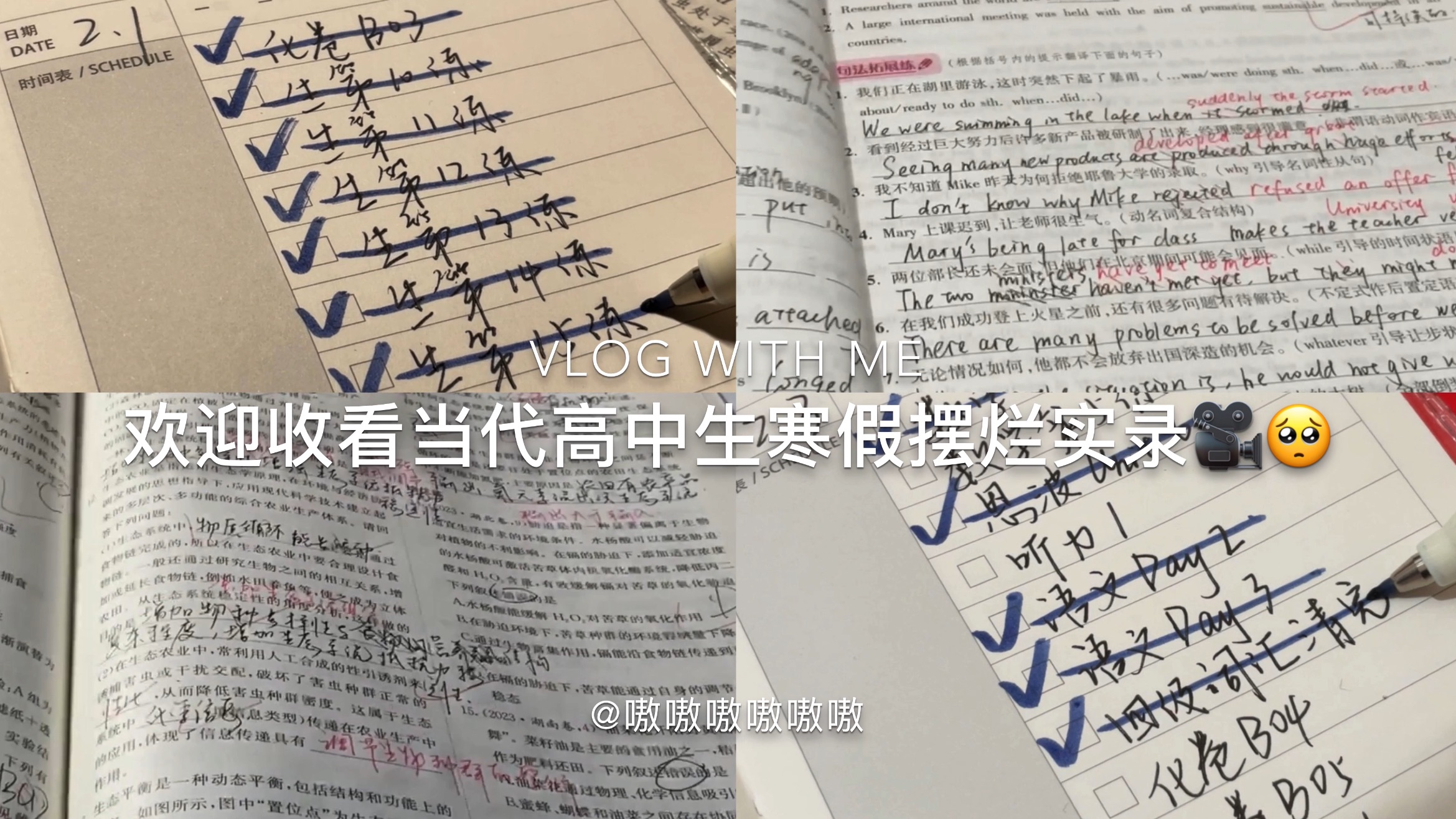 VLOG|欢迎收看当代高中生寒假摆烂实录ߎ�ߥ