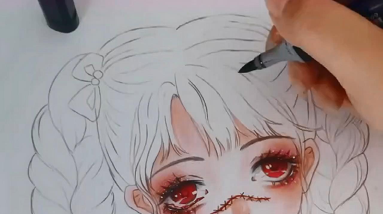 绘画:病娇的头发上色过程,快来观摩吧!