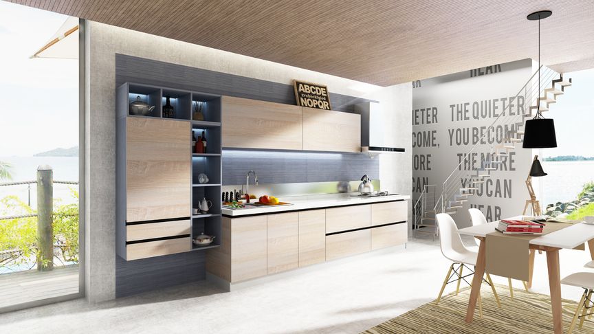 佰丽爱家全屋定制爱格板厨柜测评