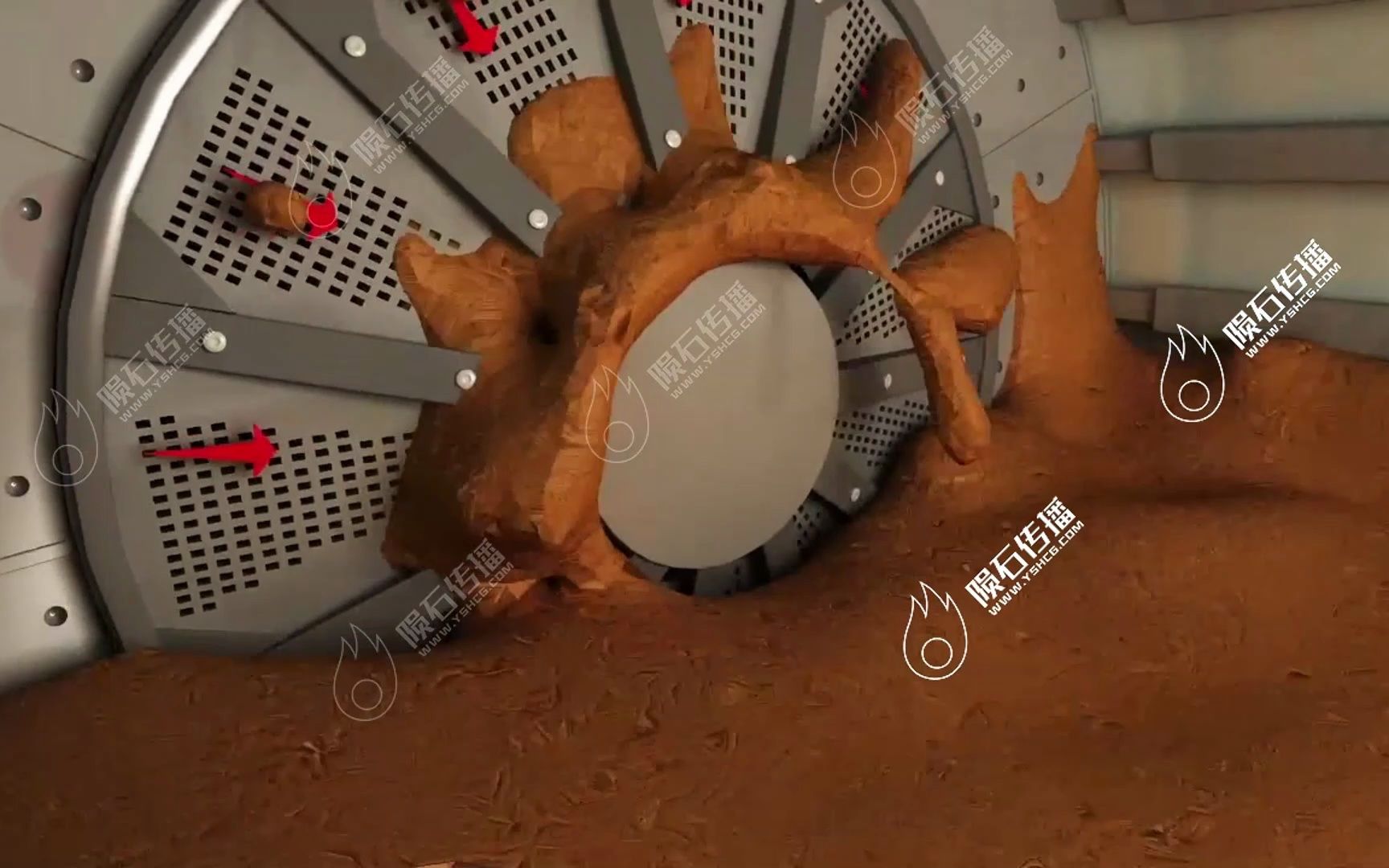 太炫酷了!球磨机3D动画透视内部工作过程