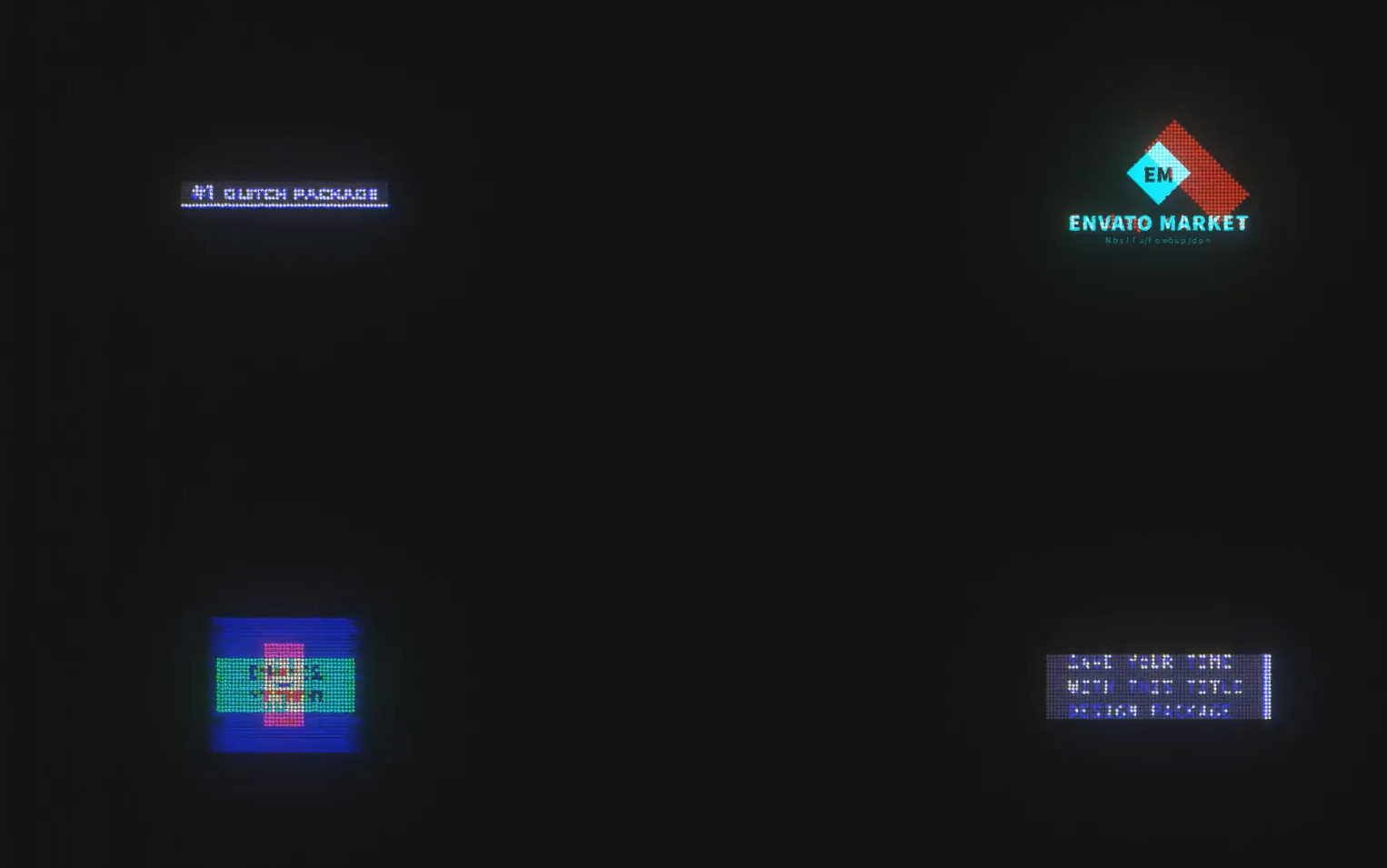 AE模板-故障色彩分离动态文字标题