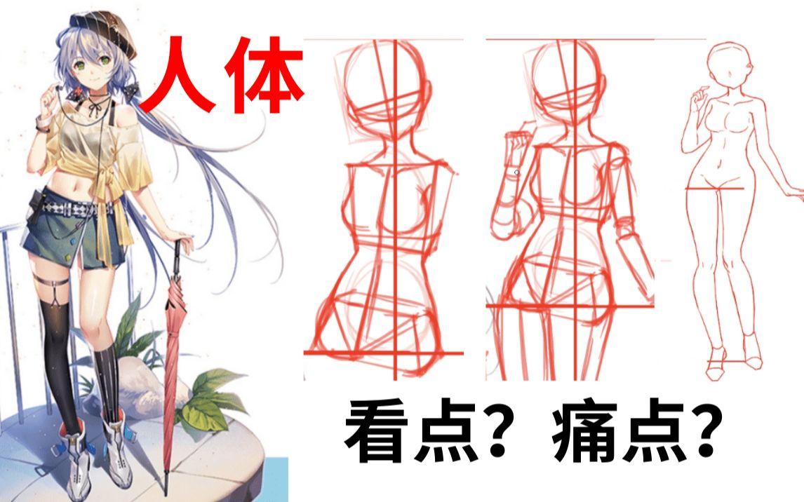 【人体教程】痛点?难点?找到关键点都能学会人体画法!