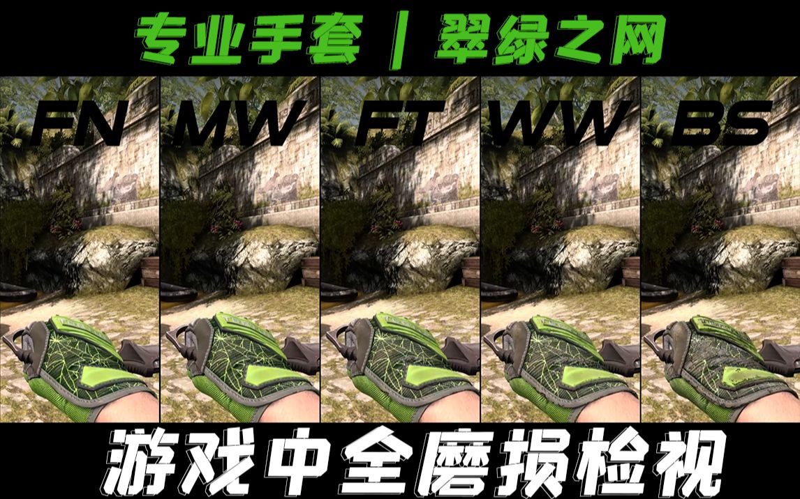 【CSGO】很少人知道这个手套【专业手套 | 翠绿之网】,游戏中4K高...