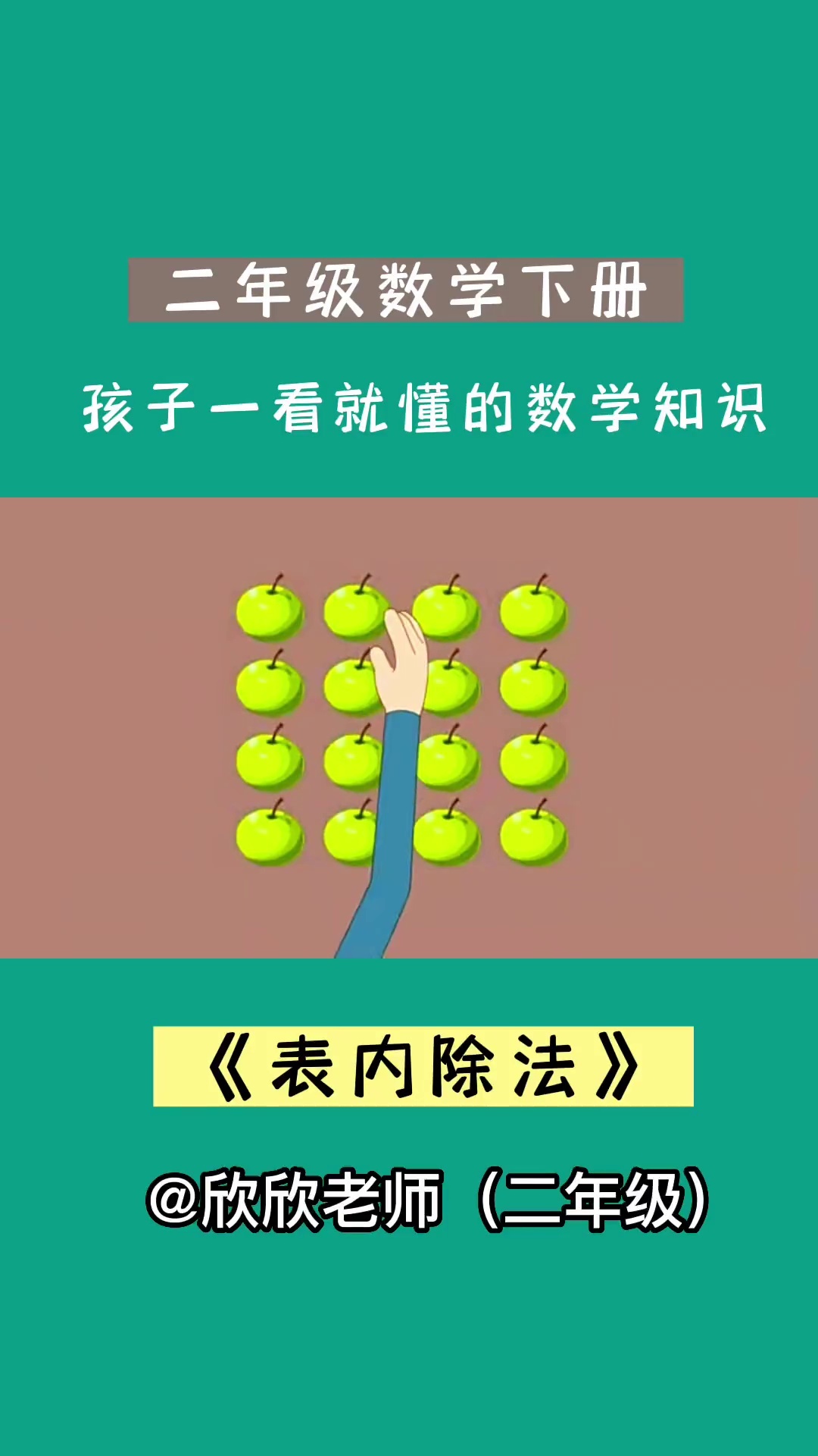 二年级数学下册预习动画表内除法二年级家长收藏孩子受益预习二年级.