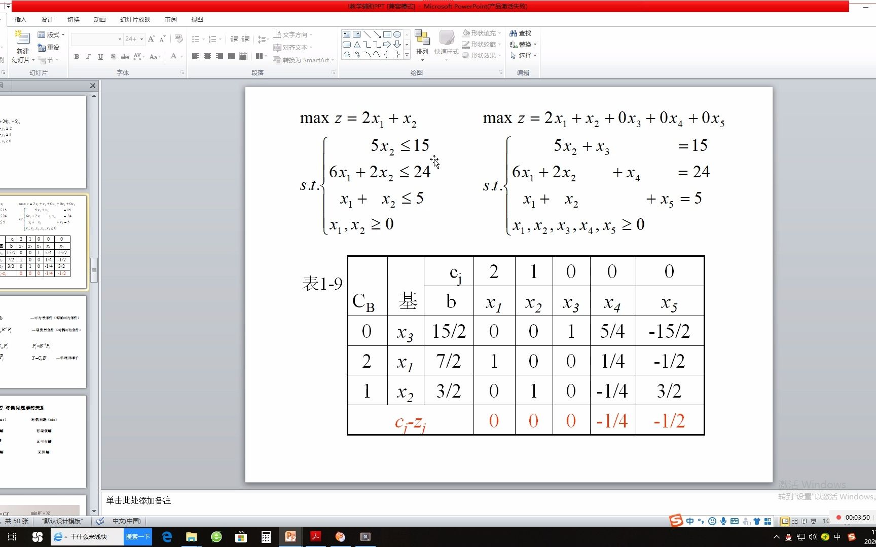 2.5 线性规划的灵敏度分析2